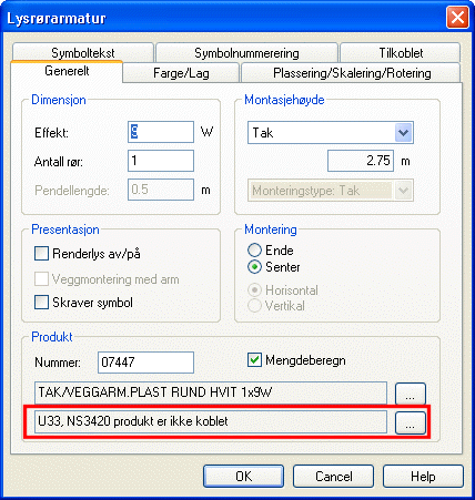 NS3420 Produktkobling