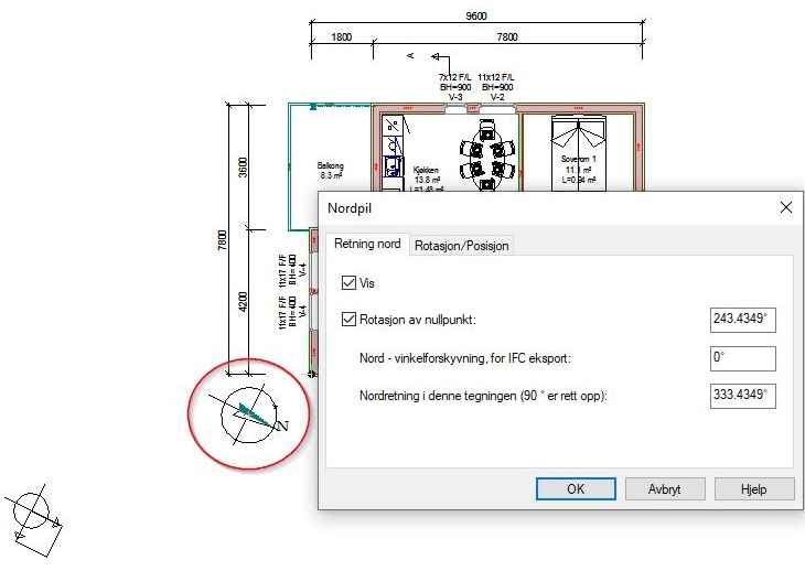 Nordpil og nullpunktsobjekt