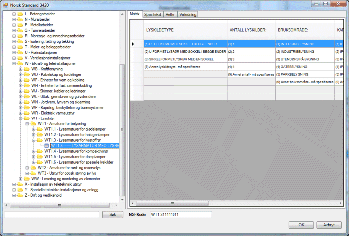NS3420 Produktkobling